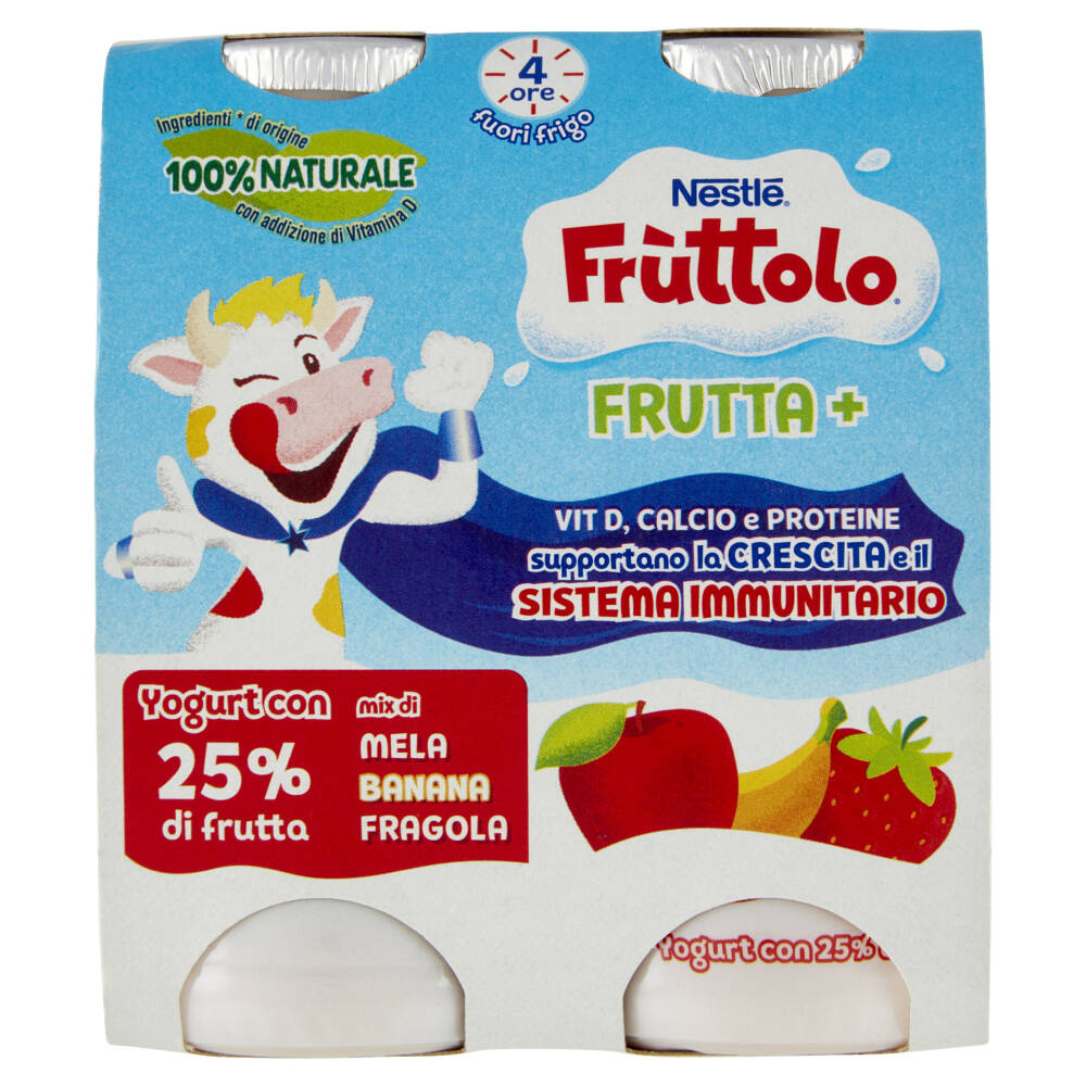 NESTLÉ FRUTTOLO Frutta+ Yogurt con mix di 25% di frutta Mela - Banana ...