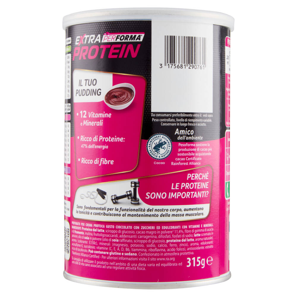 Performa Extra Protein Pudding Gusto Cioccolato, pochi zuccheri e pochi ...