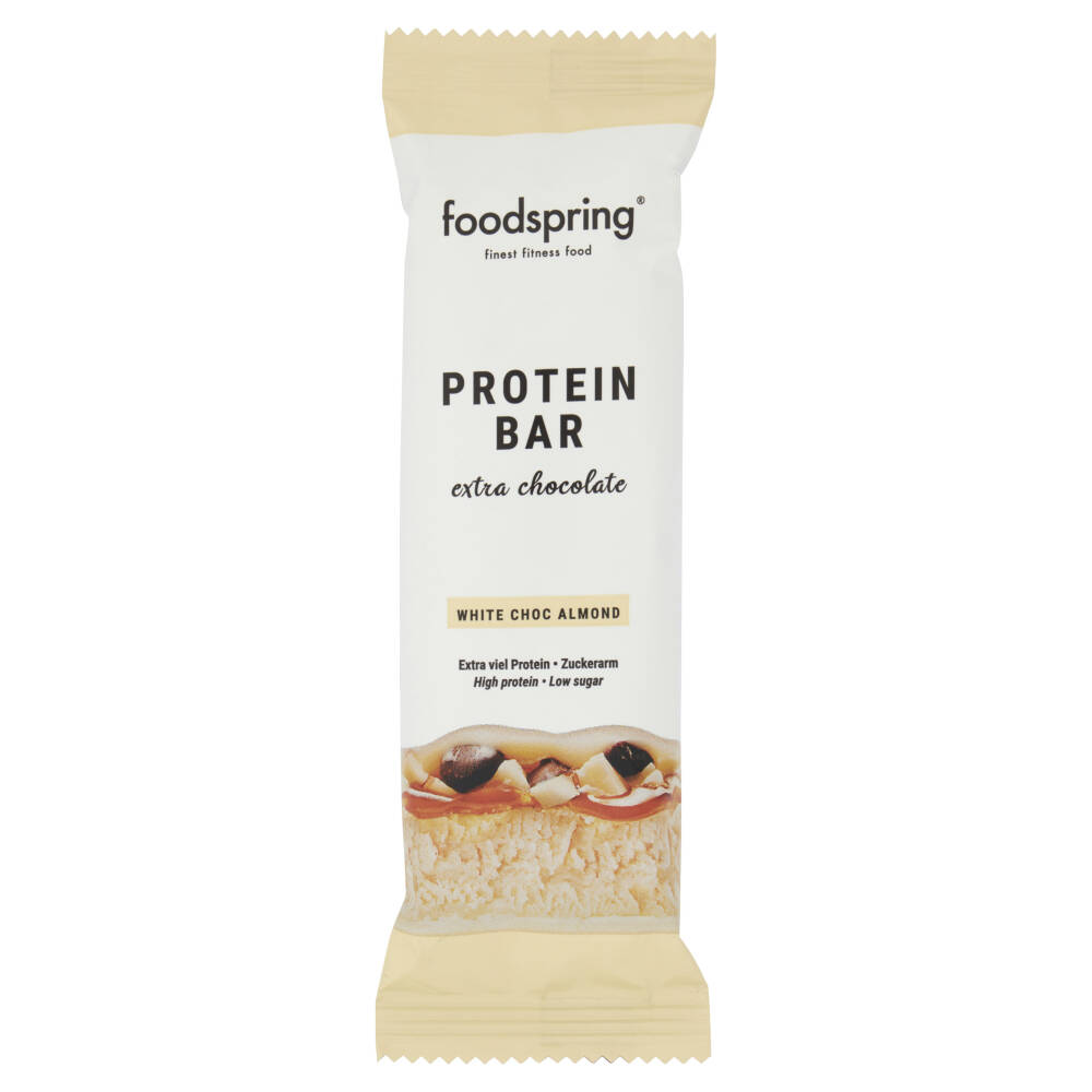 foodspring Protein Bar extra chocolate White Choc Almond 65 g | NonPesa ...