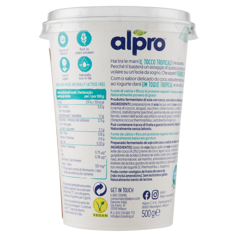 alpro Natural con Cocco 500 g | NonPesa.it - Spesa Online
