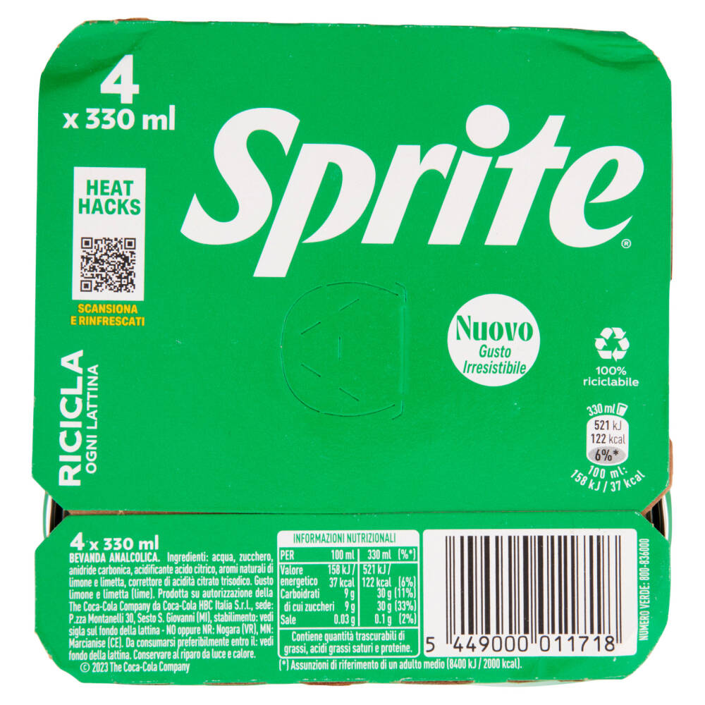 Sprite Sleek 4 x 33 cl | NonPesa.it - Spesa Online