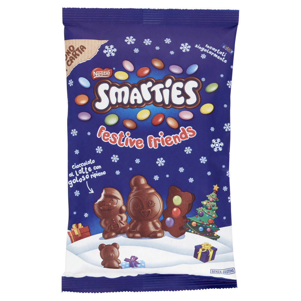 SMARTIES Festive Friends Personaggi di Cioccolato al Latte con Confetti ...