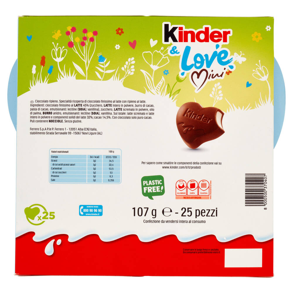 Kinder & Love Mini 25 pezzi 107 g | NonPesa.it - Spesa Online