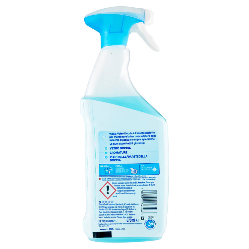Viakal Detersivo Anticalcare Vetro Doccia Express Senza Risciacquo ...