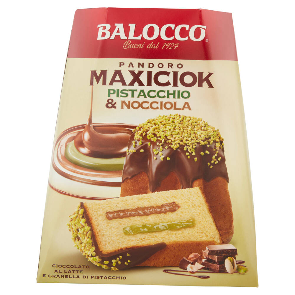 Balocco Pandoro Maxiciok Pistacchio & Nocciola 800 g | NonPesa.it ...