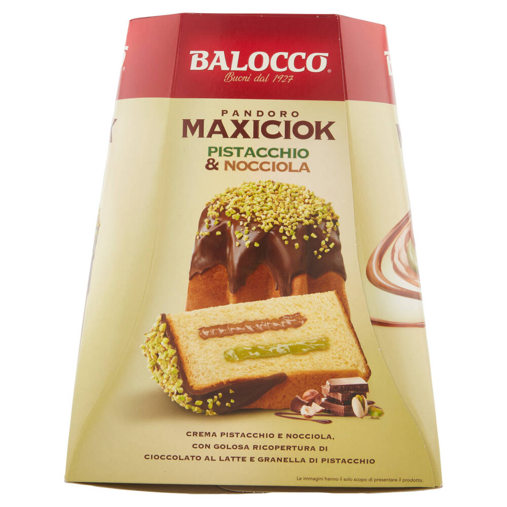 Balocco Pandoro Maxiciok Pistacchio & Nocciola 800 g | NonPesa.it ...