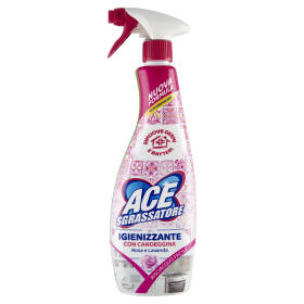 Ace Sgrassatore Igienizzante con Candeggina Rosa e Lavanda 550 ml ...