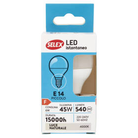 Selex Lampadina Led Sfera E14 6W | NonPesa.it - Spesa Online