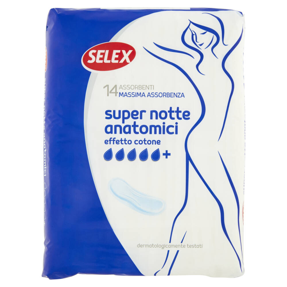 Selex Assorbenti Super Notte Anatomici 14 pezzi | NonPesa.it - Spesa Online