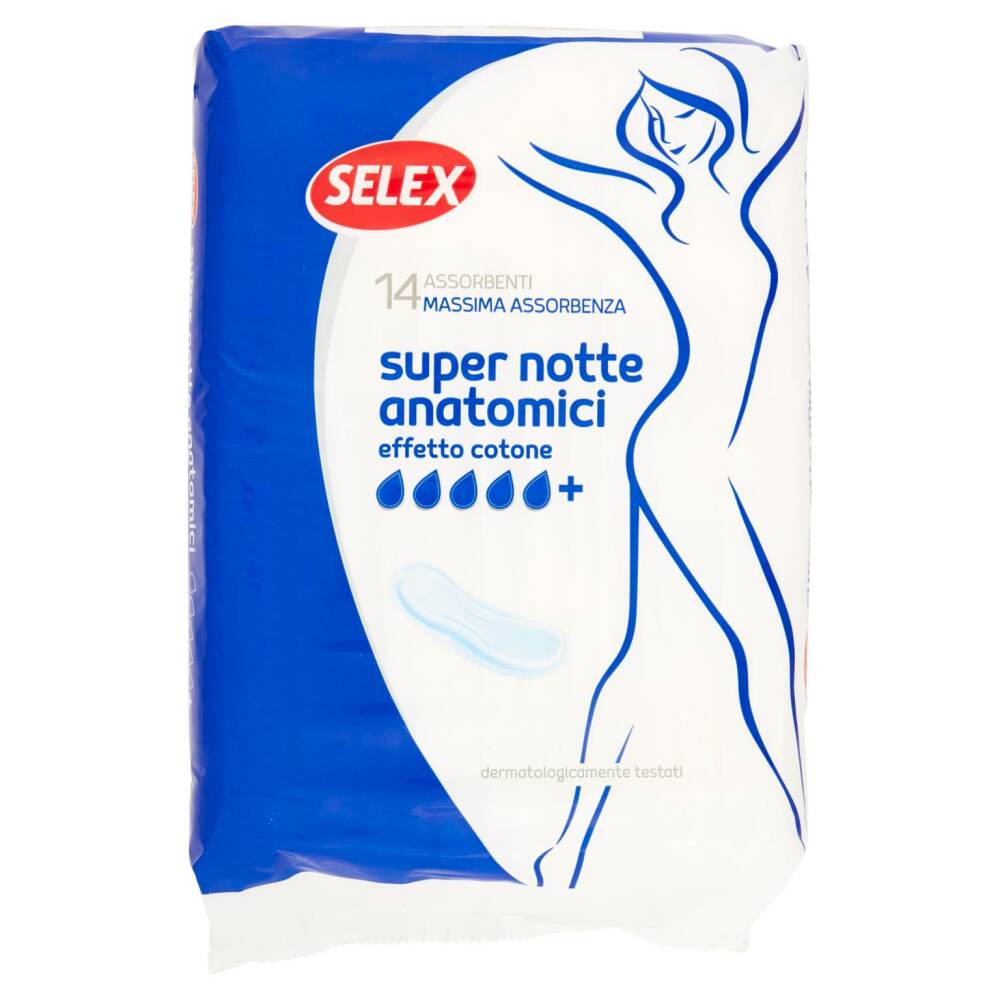 Selex Assorbenti Super Notte Anatomici 14 pezzi | NonPesa.it - Spesa Online
