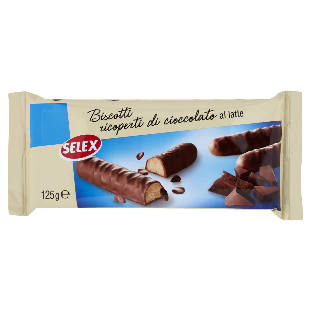 Selex Biscotti Ricoperti di Cioccolato al Latte 125 g | NonPesa.it ...