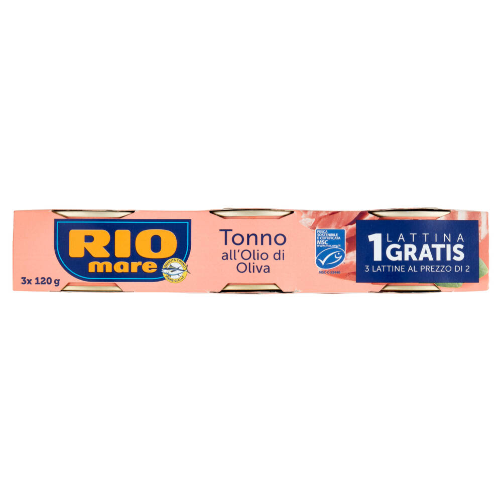 Rio mare Tonno all'Olio di Oliva 2 + 1 x 120 g | NonPesa.it - Spesa Online