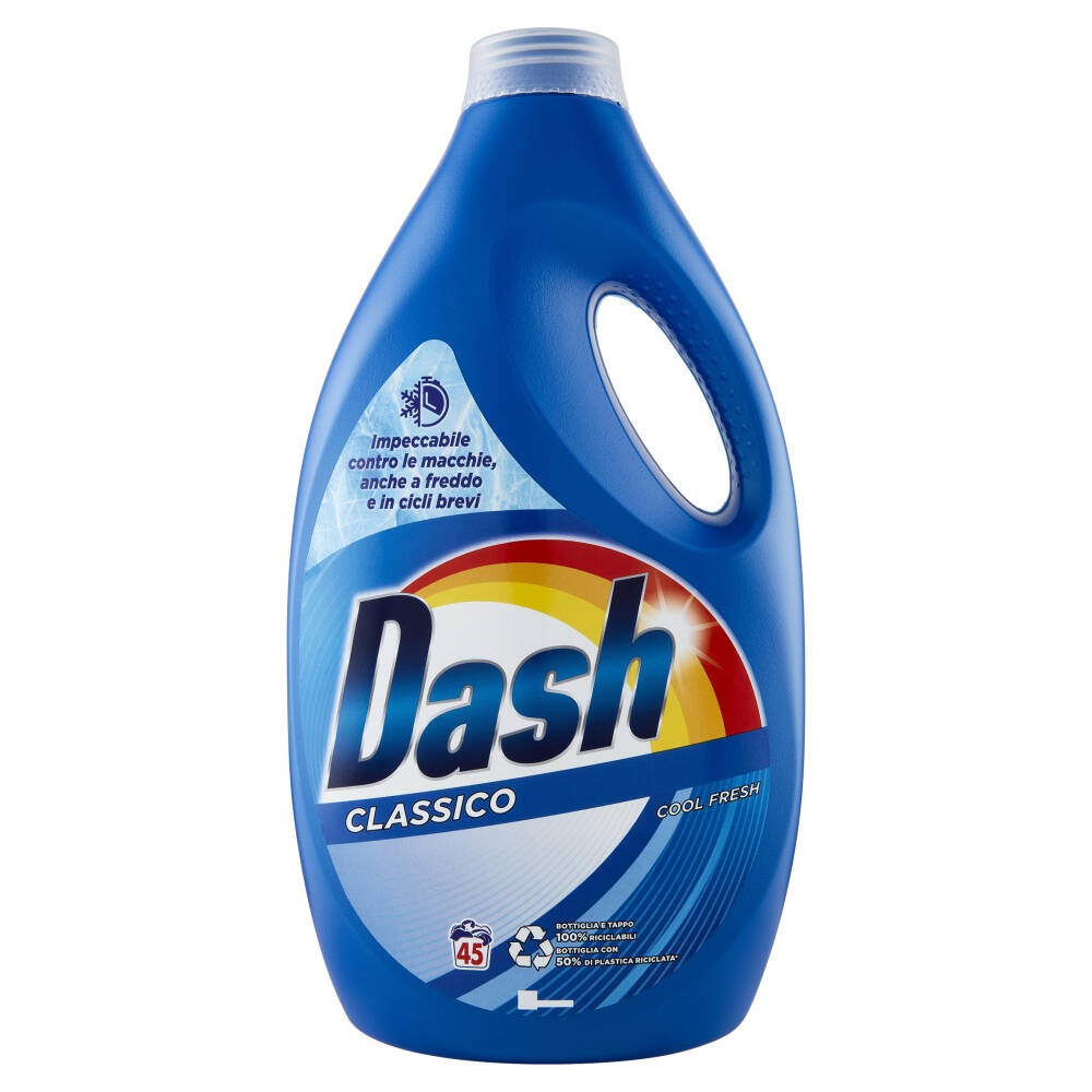 Dash Detersivo Liquido Lavatrice, Classico, 45 Lavaggi 2250 ml ...