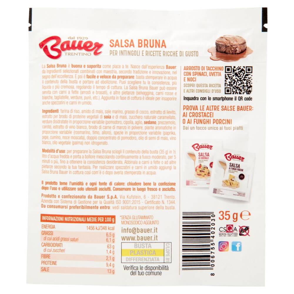 Bauer Salsa Bruna 35 g | NonPesa.it - Spesa Online