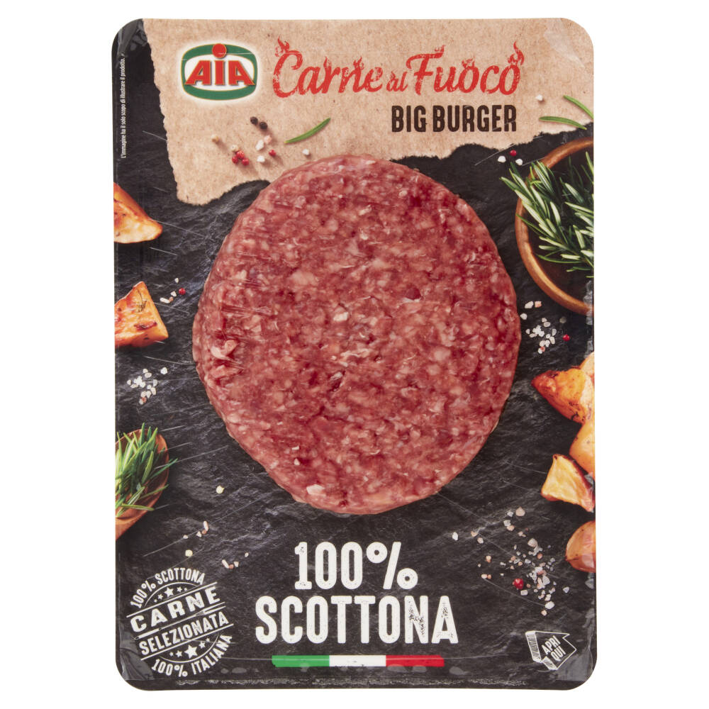 Aia Carne al Fuoco Big Burger 100% Scottona 0,180 kg | NonPesa.it ...