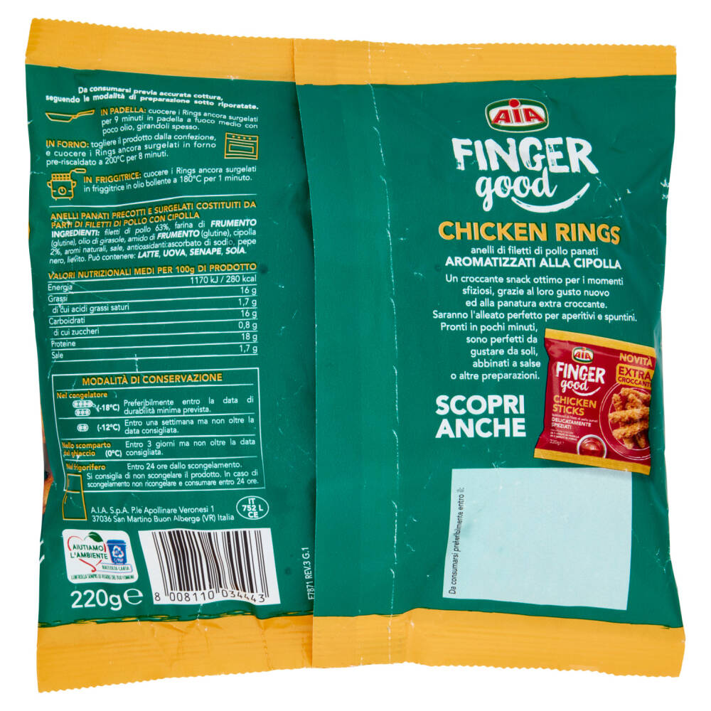 Aia Finger good Chicken Rings 220 g | NonPesa.it - Spesa Online