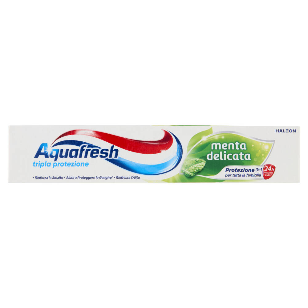 Aquafresh Tripla Protezione dentifricio 3 in 1 gusto menta delicata e ...