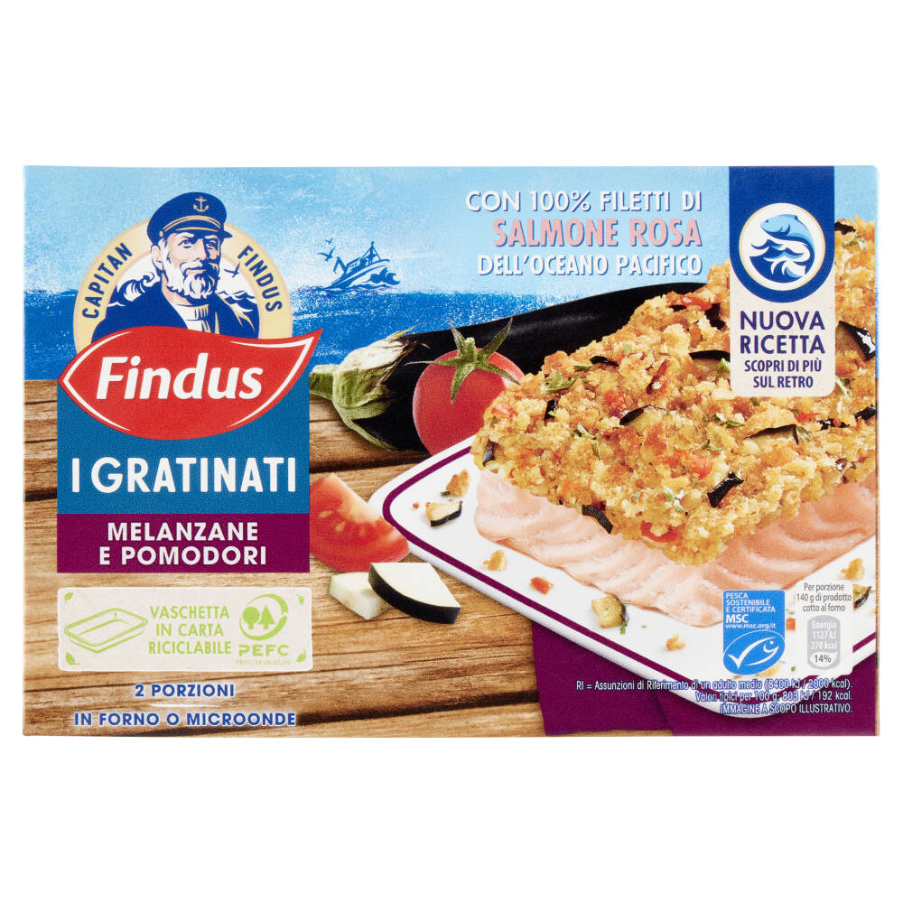 Capitan Findus I Gratinati Salmone con Melanzane e Pomodori 280 g ...