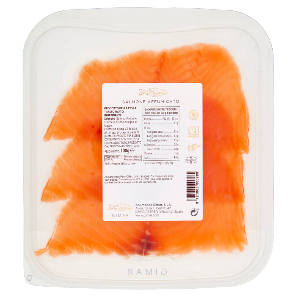 Gimar Smoked Salmone Affumicato 100 g | NonPesa.it - Spesa Online