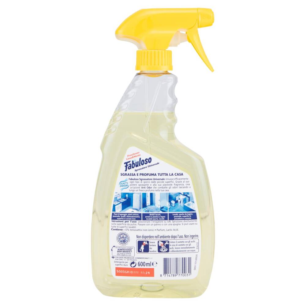 Fabuloso detersivo spray Sgrassatore Universale Lime&Menta 600 ml ...